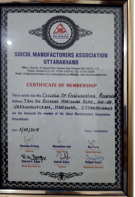 Sidcul association – College of Engineering Roorkee